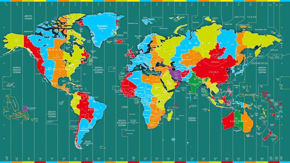 Ranking: Countries With the Most Time Zones